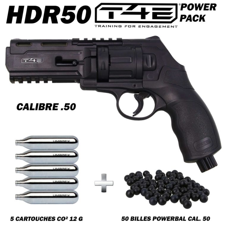 Pack HDR 50 T4E 50 Pack – BILLES – CAPSULES – ÉTUI – Armurerie Safari